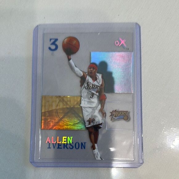 fleer | Toys | Alleniverson Philadelphia 76ers Trading Card Holographic ...